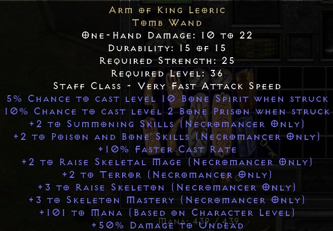 D2R | Diablo 2 Resurrected Arm of king Leoric Weapon, Video Gaming ...