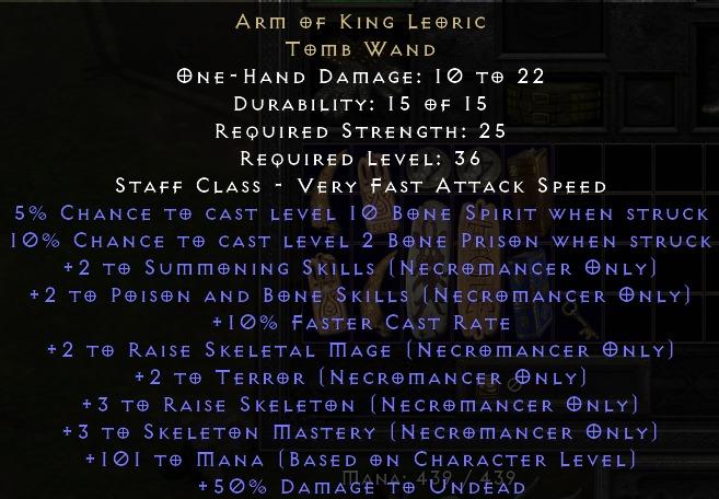 D2R | Diablo 2 Resurrected Arm of king Leoric Weapon, Video Gaming ...