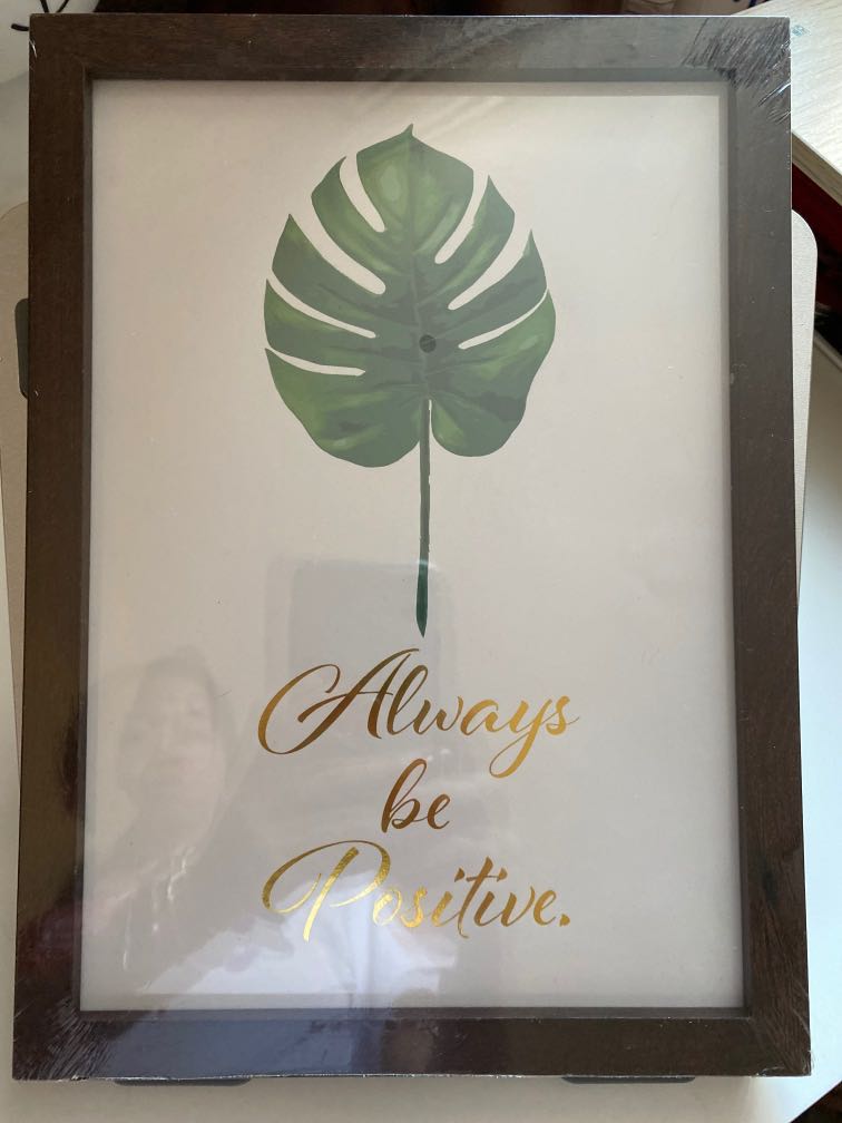Daiso Photo frame - Always be Positive, Hobbies & Toys, Stationery ...