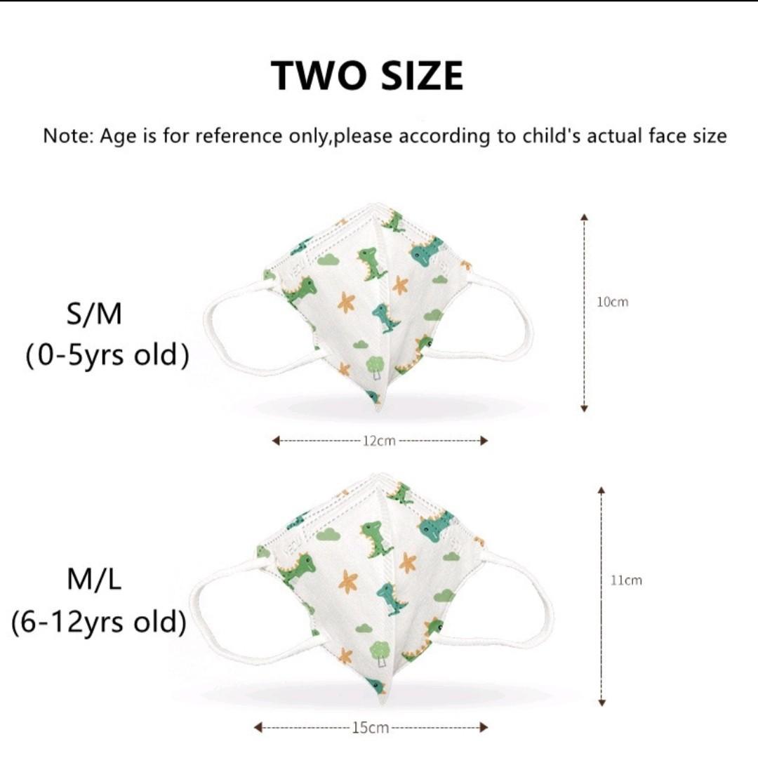 Doctor Roo 3D disposable mask for kids (4-ply), Health & Nutrition ...