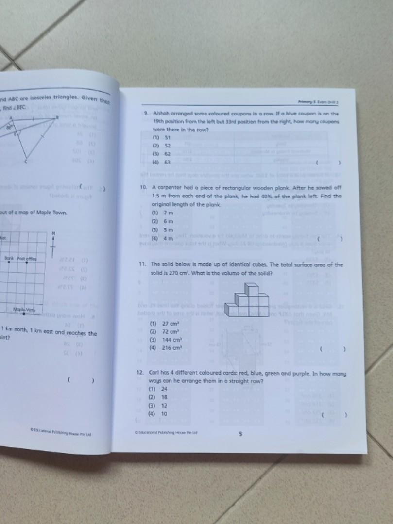 EPH Maths Exam Drills for Primary 5, Hobbies & Toys, Books & Magazines ...
