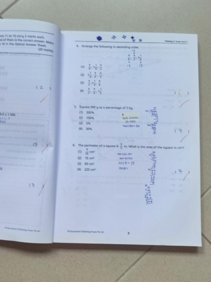 EPH Maths Exam Drills for Primary 5, Hobbies & Toys, Books & Magazines ...