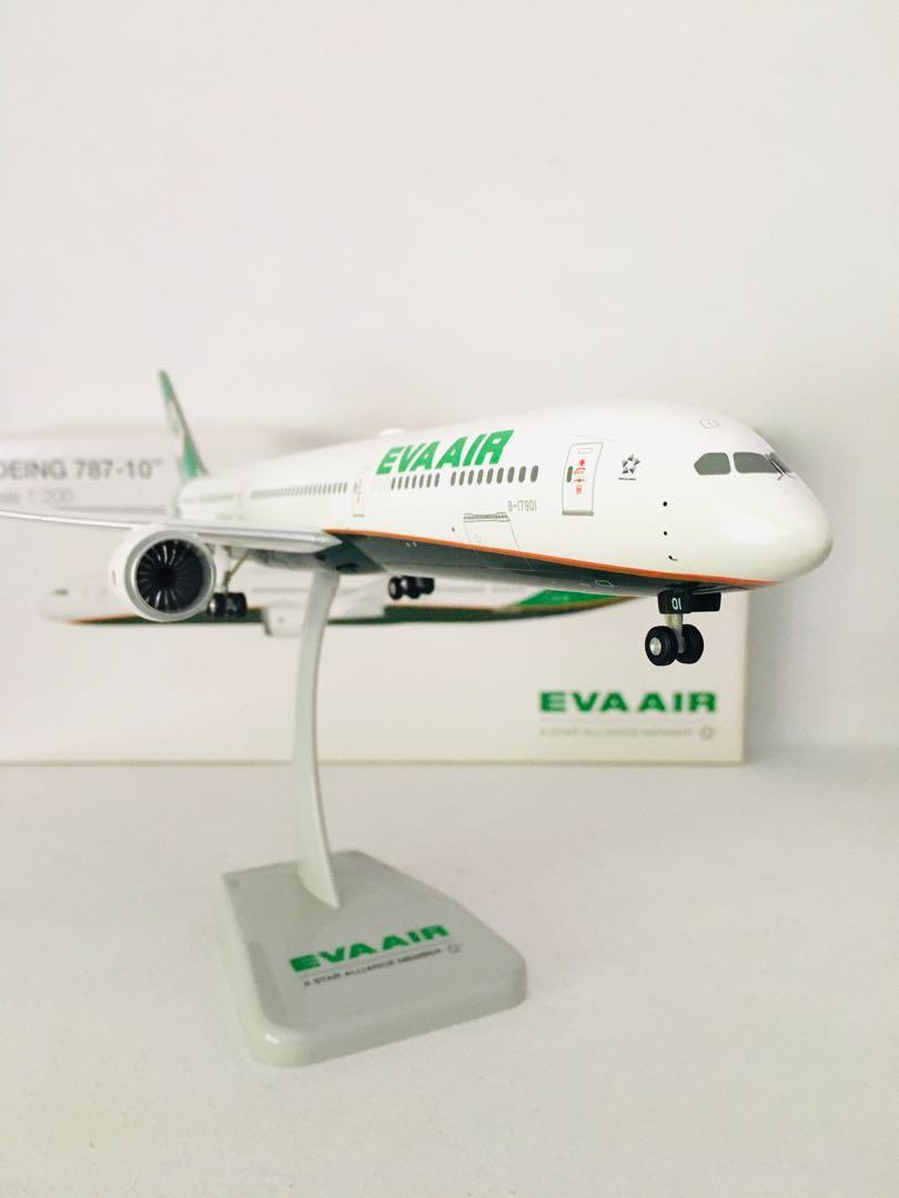 EVA Air Boeing 787-10 Dreamliner 1/200 Scale Model Airplane, Hobbies ...