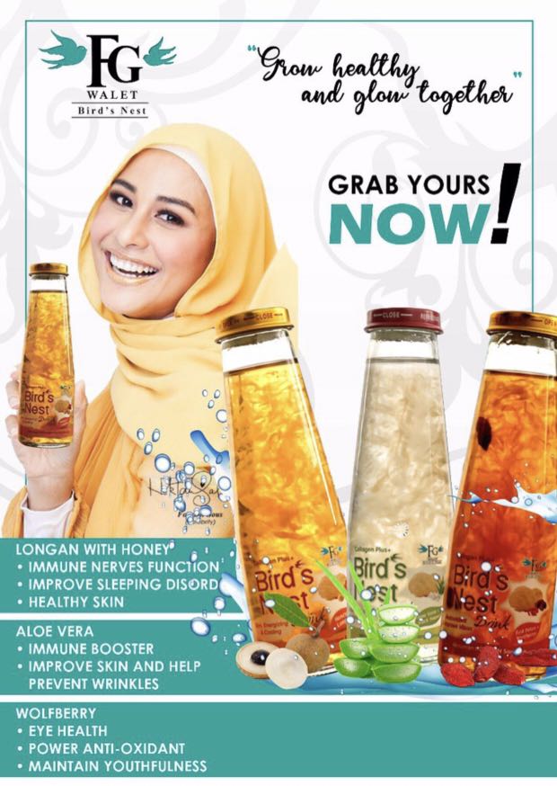 FG bird nest collagen plus drink, Health & Nutrition, Health ...