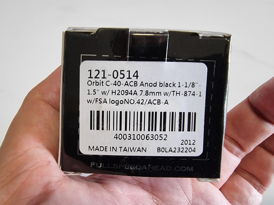 FSA Orbit C-40 Headset 1-1/8" - 1.5" plus FSA Compressor Expander Plug ...