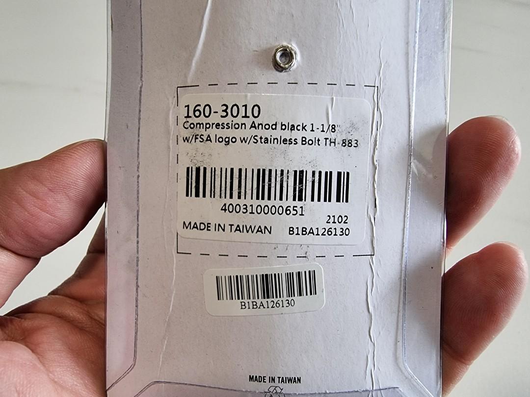 FSA Orbit C-40 Headset 1-1/8" - 1.5" plus FSA Compressor Expander Plug ...