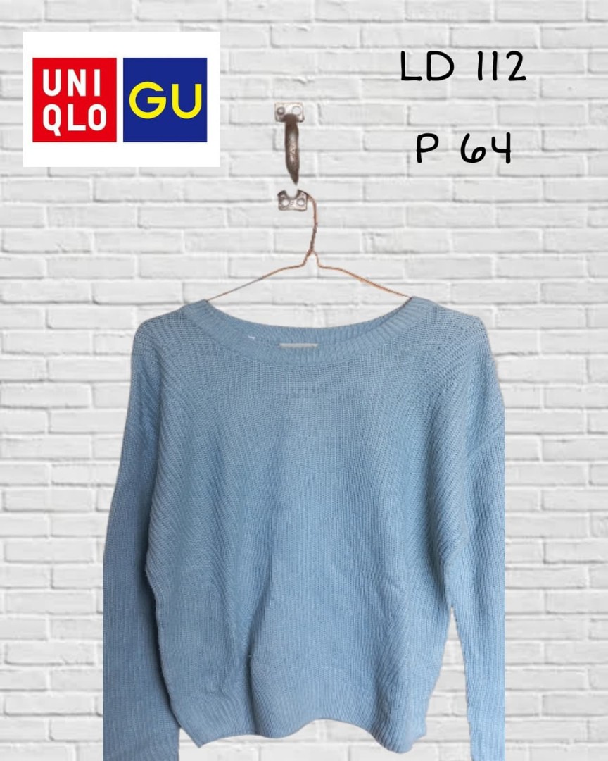Gu Uniqlo Knit, Fesyen Wanita, Pakaian Wanita, Atasan di Carousell