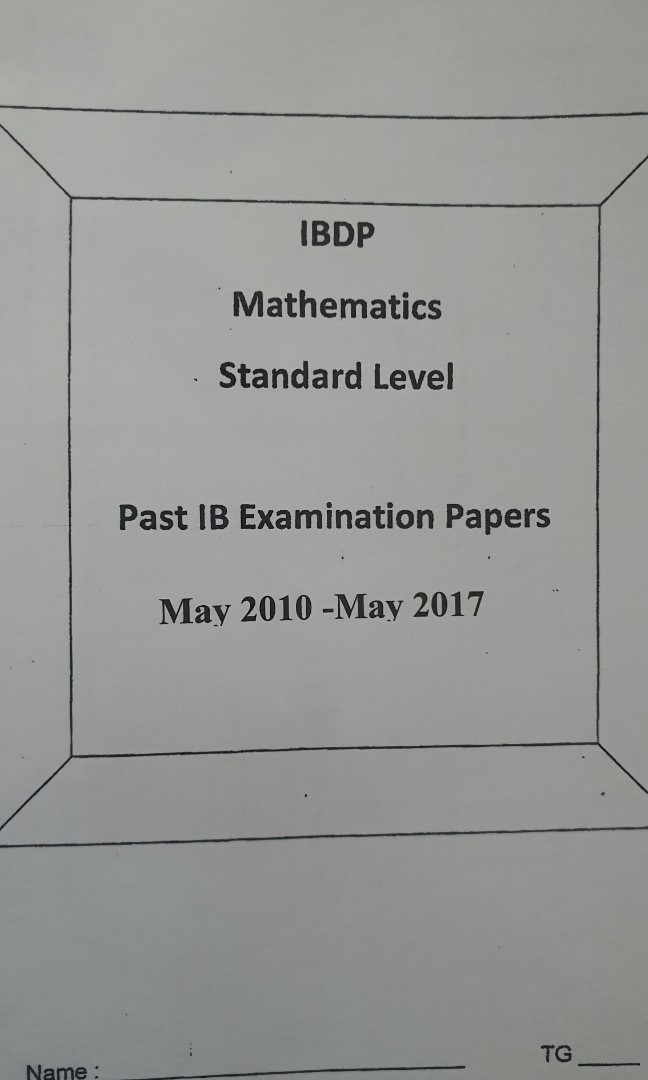 IB Diploma SL Math Papers hardcopy, Hobbies & Toys, Books & Magazines ...