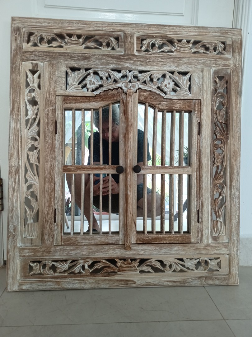 Indonesian washed out Mirror Window, Furniture & Home Living, Home ...