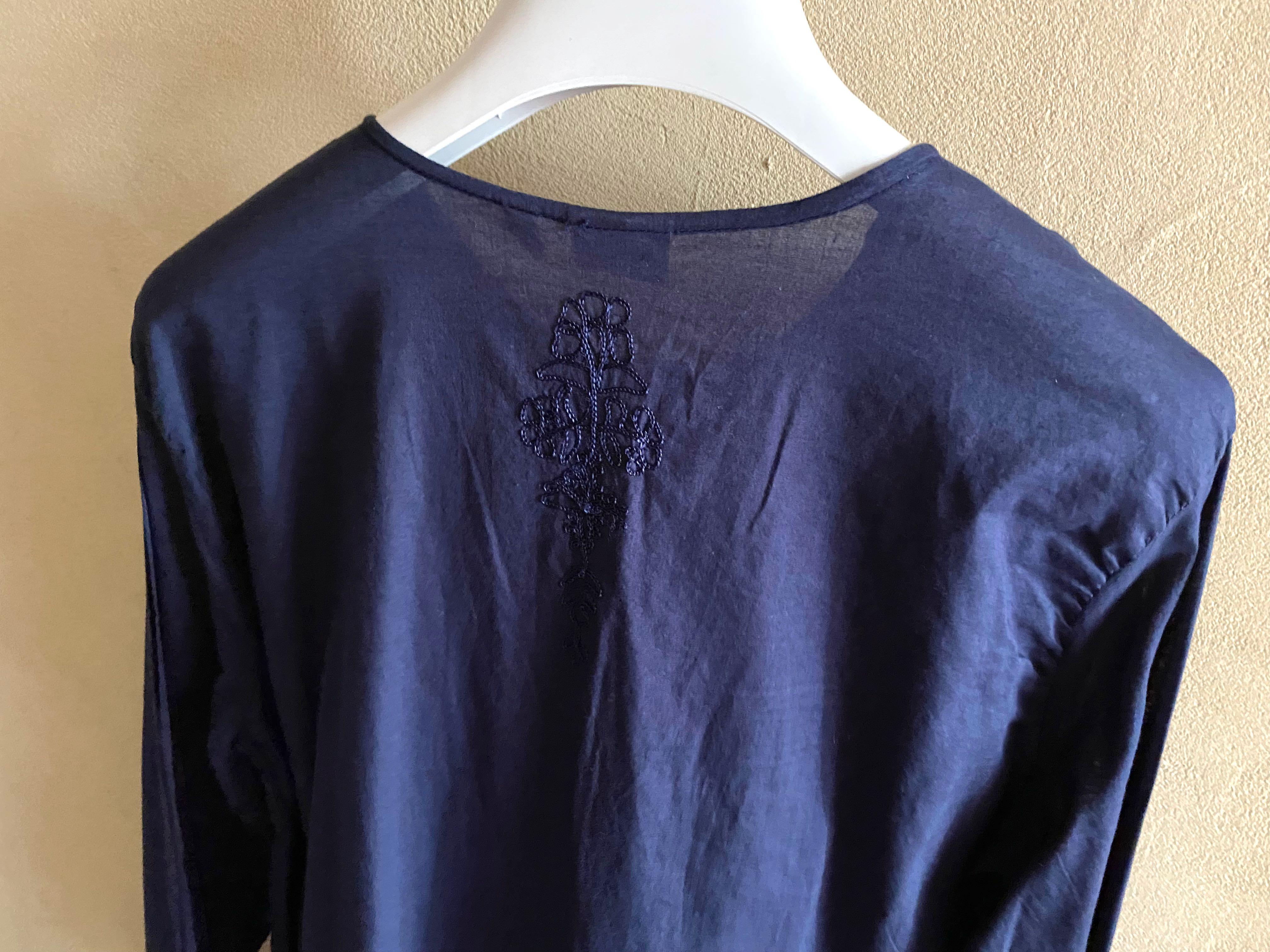 Mango MNG Midnight Blue Top. British India Vibes., Women's Fashion ...