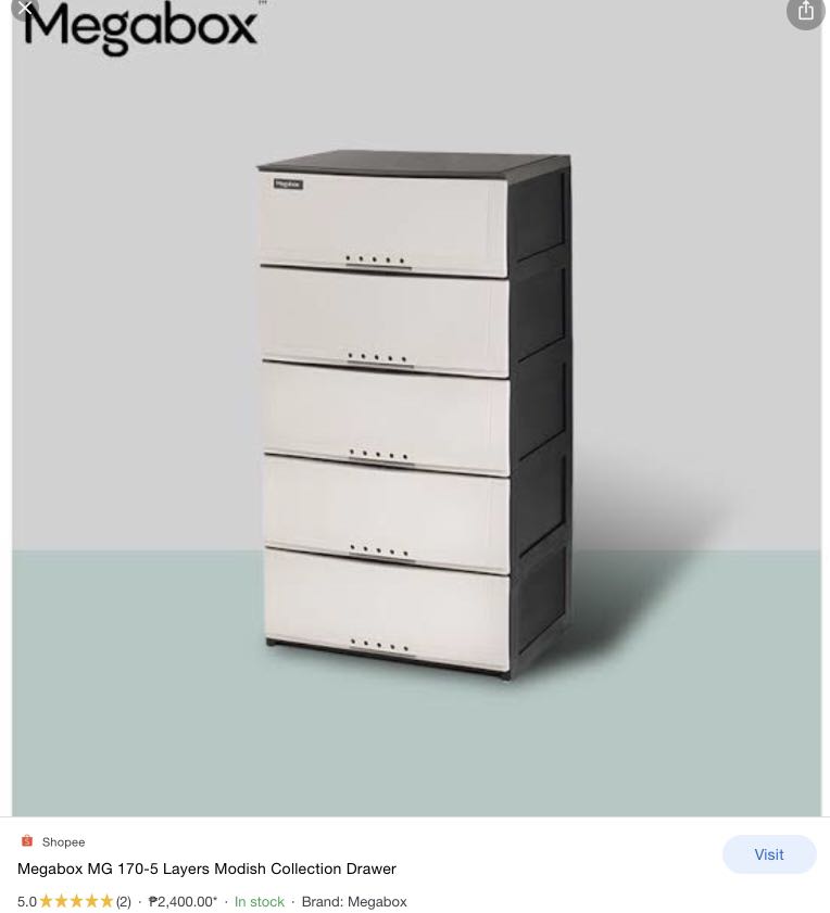 Mega box wide drawer 5 layer in beige, Furniture & Home Living ...