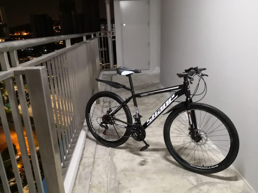 NEW 26" shamp 21 speed mountain bike black white bicycle, Sports ...