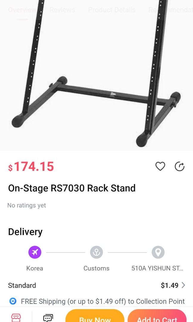 On Stage Rack Mount Stand, Audio, Other Audio Equipment on Carousell