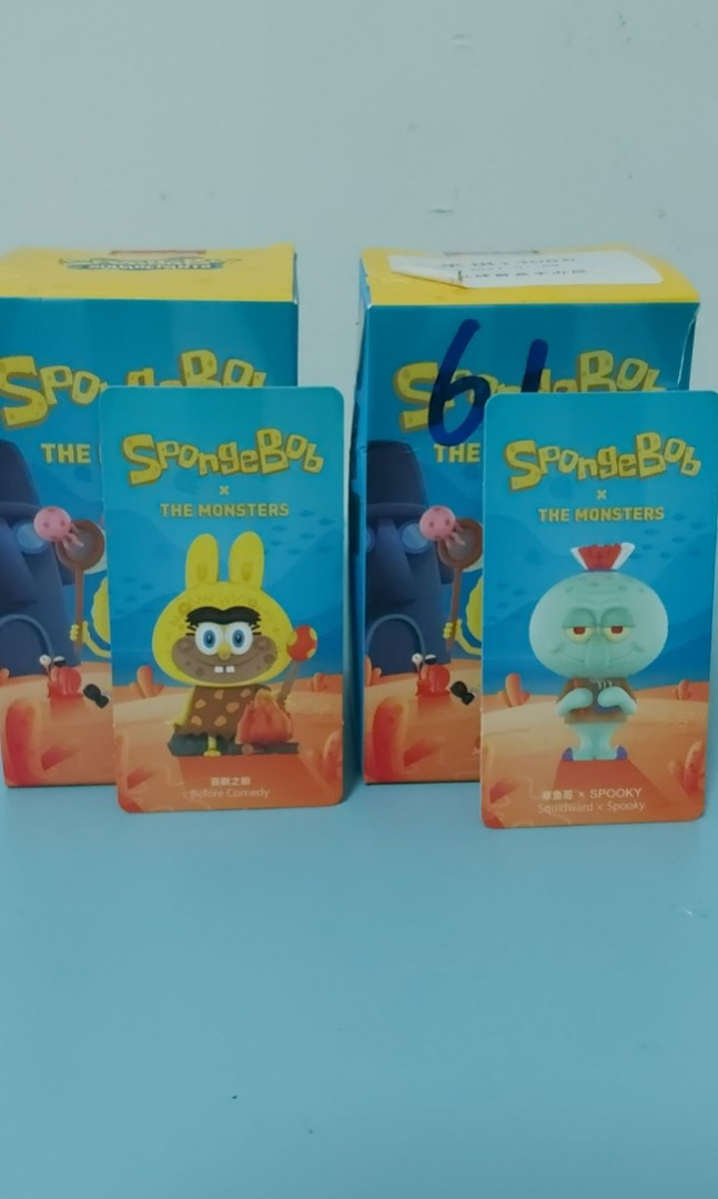 Popmart Labubu Spongebob, Hobbies & Toys, Toys & Games on Carousell