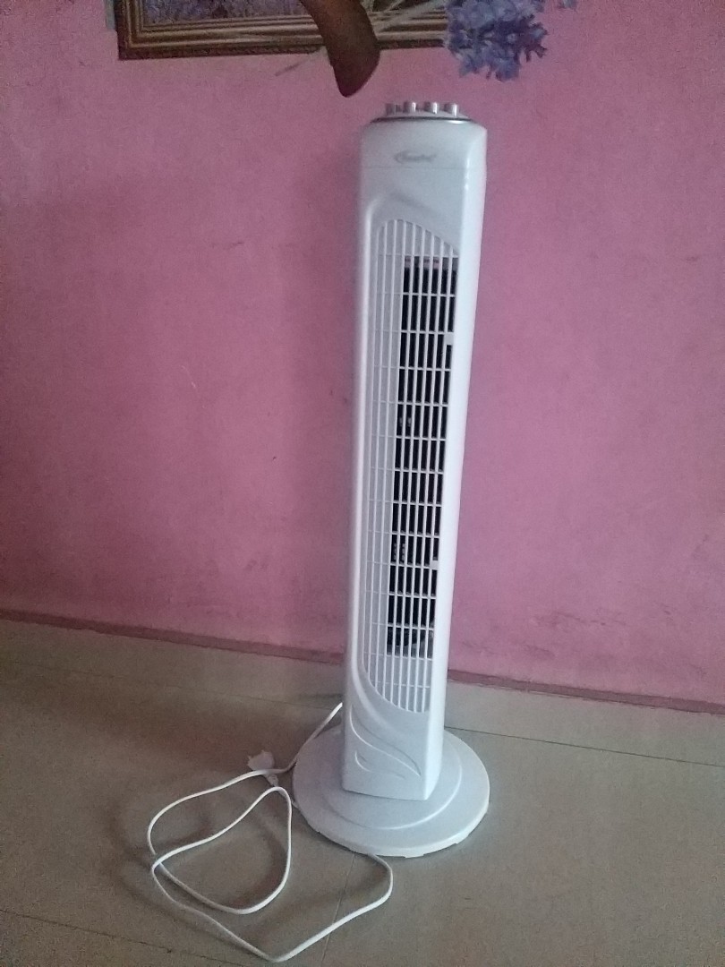 PowerPac Tower Fan, Table Fan, Desk Fan with Oscillation, Furniture ...