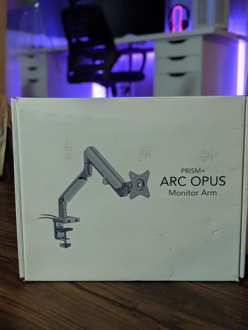 Prism+ Arc Opus Single Monitor Arm (Metallic Silver), Computers & Tech ...