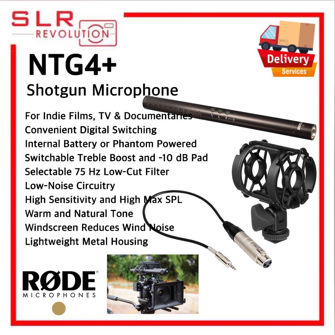 Rode NTG4+ Shotgun Microphone, Photography, Photography Accessories ...