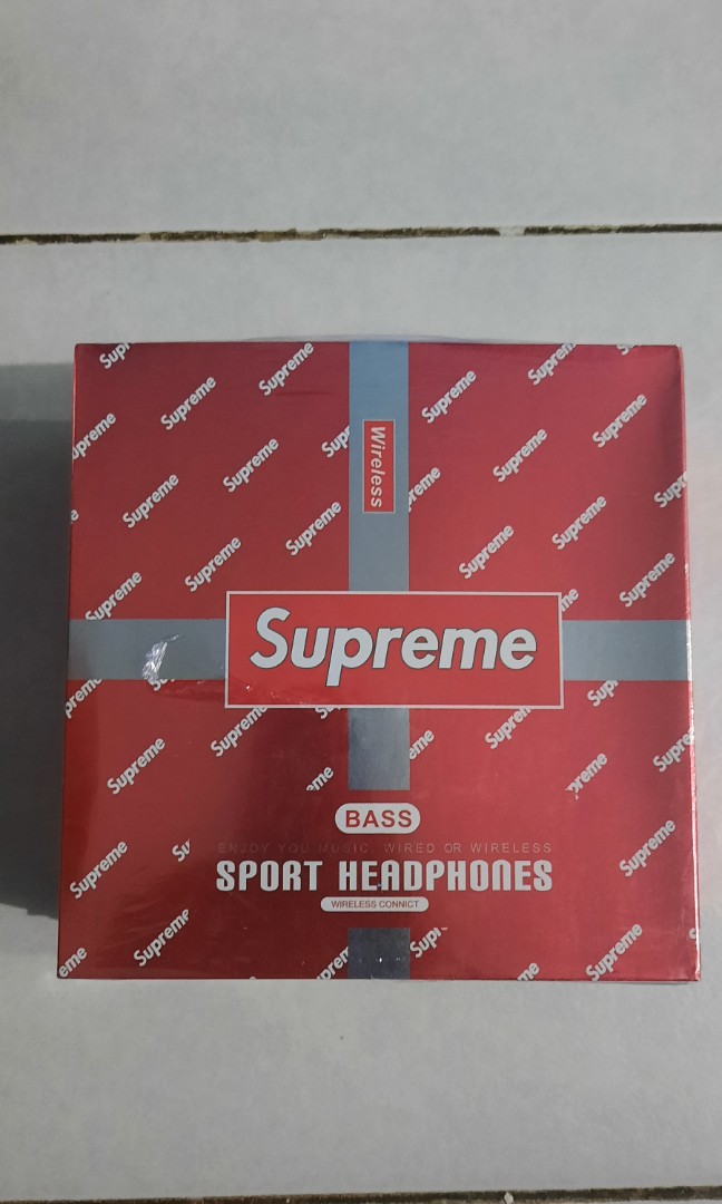 Supreme headphone new, Audio, Headphones & Headsets on Carousell