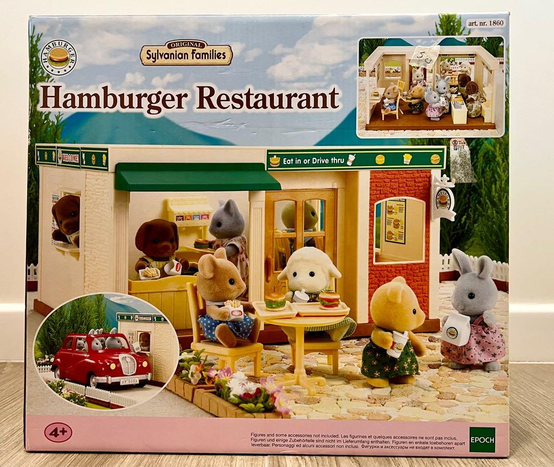 Sylvanian Families Hamburger Restaurant toy set kids game, Hobbies ...