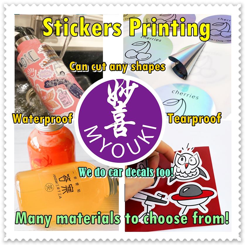 Same Day / Next Day Stickers Printing Waterproof, Hobbies & Toys ...