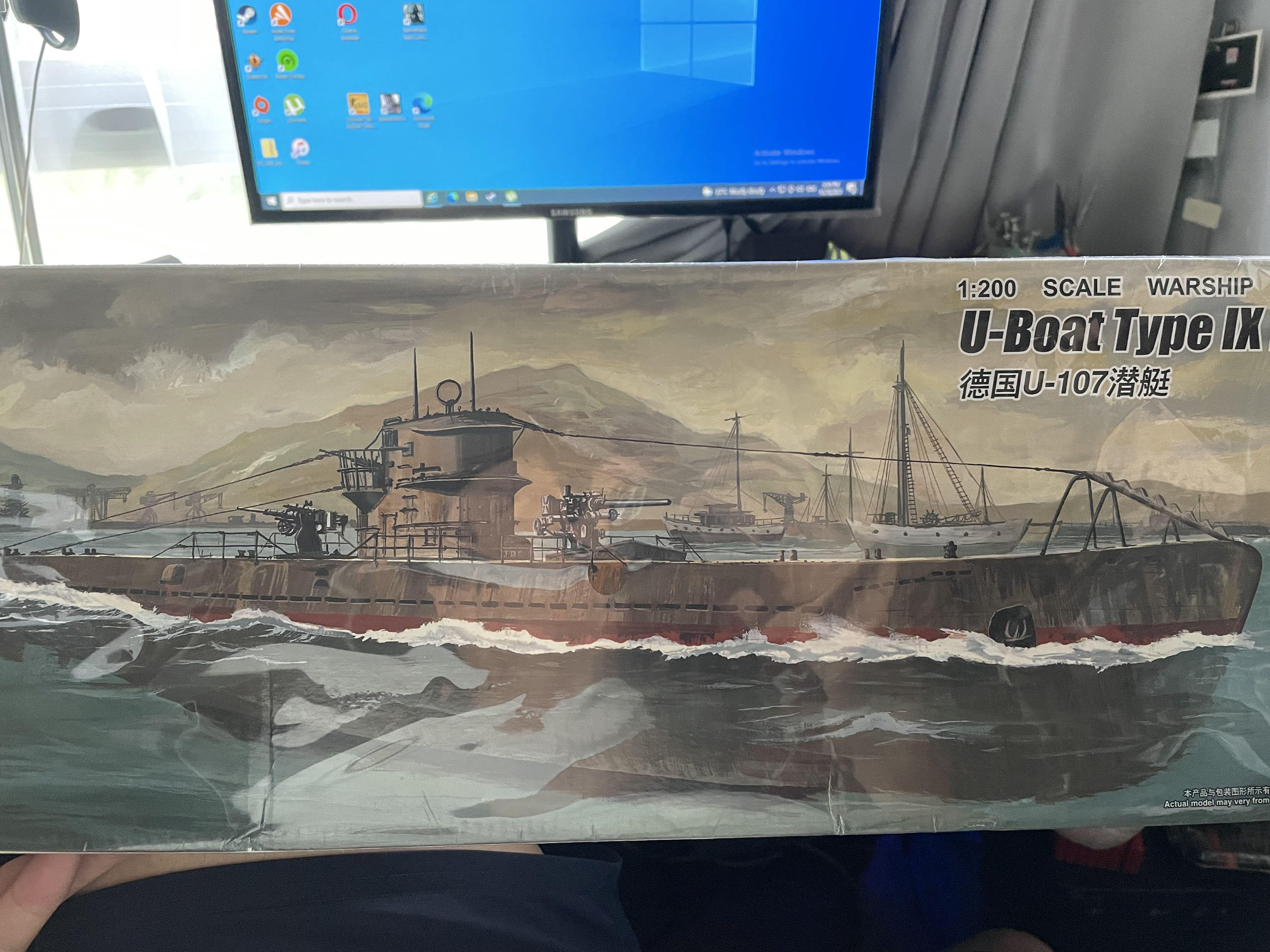 1/200 scale Sub model kit Uboat type XI b, Hobbies & Toys, Toys & Games ...