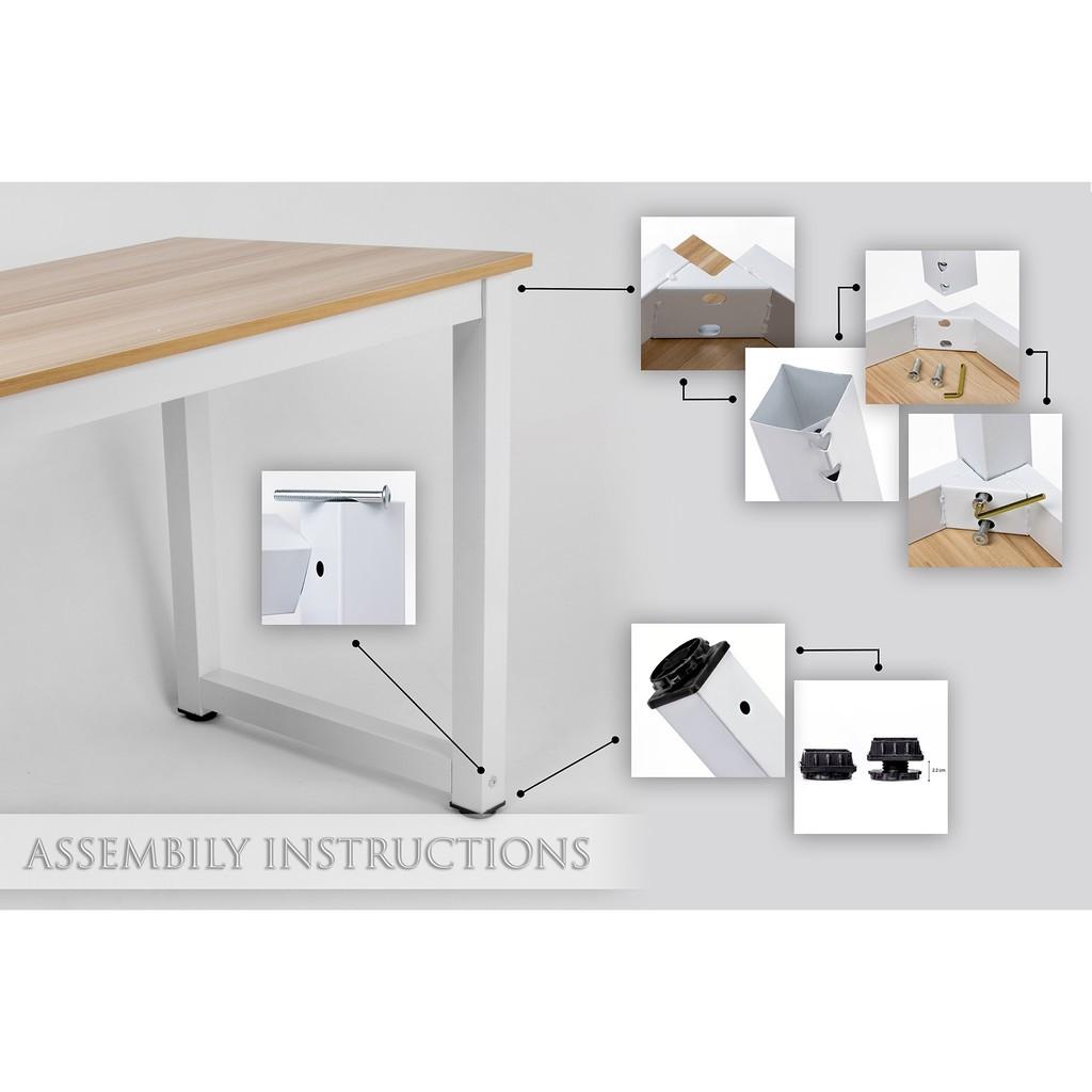 120cm x 60cm x 73cm Computer Table Study Table Dining Table Solid Table ...