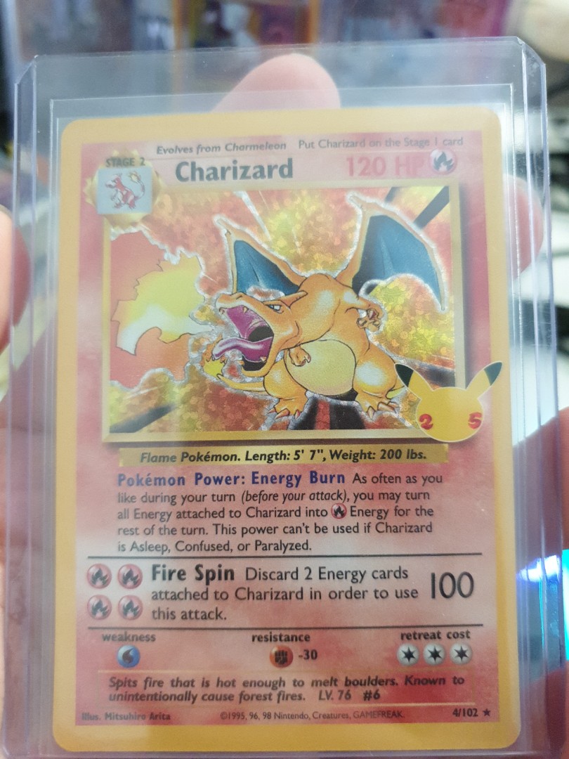 25th anniversary charizard pokemon celebrations, Hobbies & Toys, Toys ...