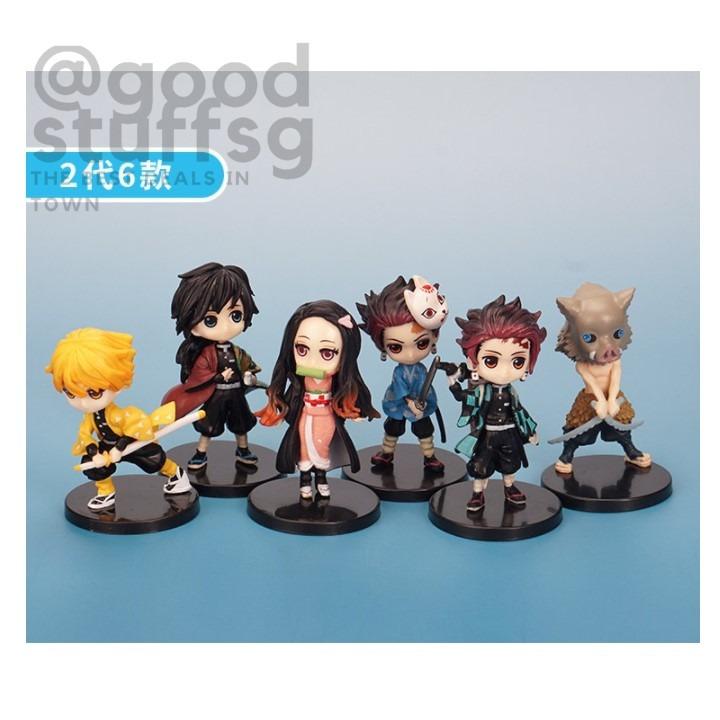 6pcs/set Demon Slayer Action Figures 7cm Miniatures Figurine Model ...
