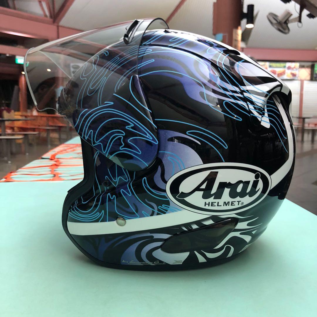 Arai Riptide Blue, Motorcycles, Motorcycle Apparel on Carousell