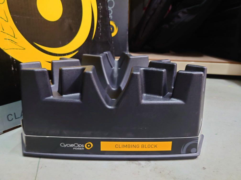 Authentic BINB CycleOps Wind Trainer Set (Trainer + Mat + Climbing Riser Block), Sports ...