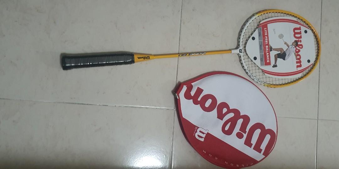 Badminton Racket (Brand New) Wilson Zone 60, Sports Equipment, Sports ...