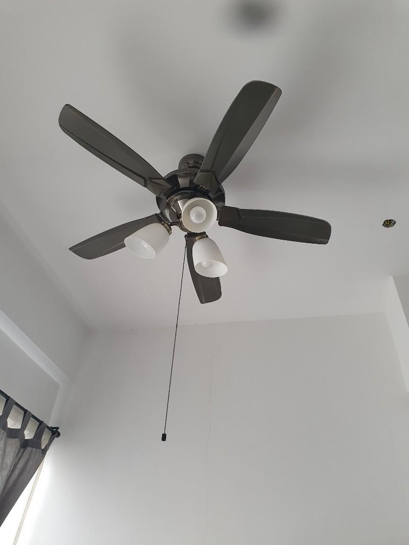 Bestar Ceiling Fan BS900 57" Copper with Light Kit, Furniture & Home ...