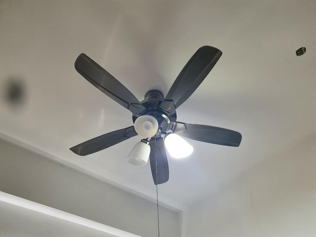 Bestar Ceiling Fan BS900 57" Copper with Light Kit, Furniture & Home ...