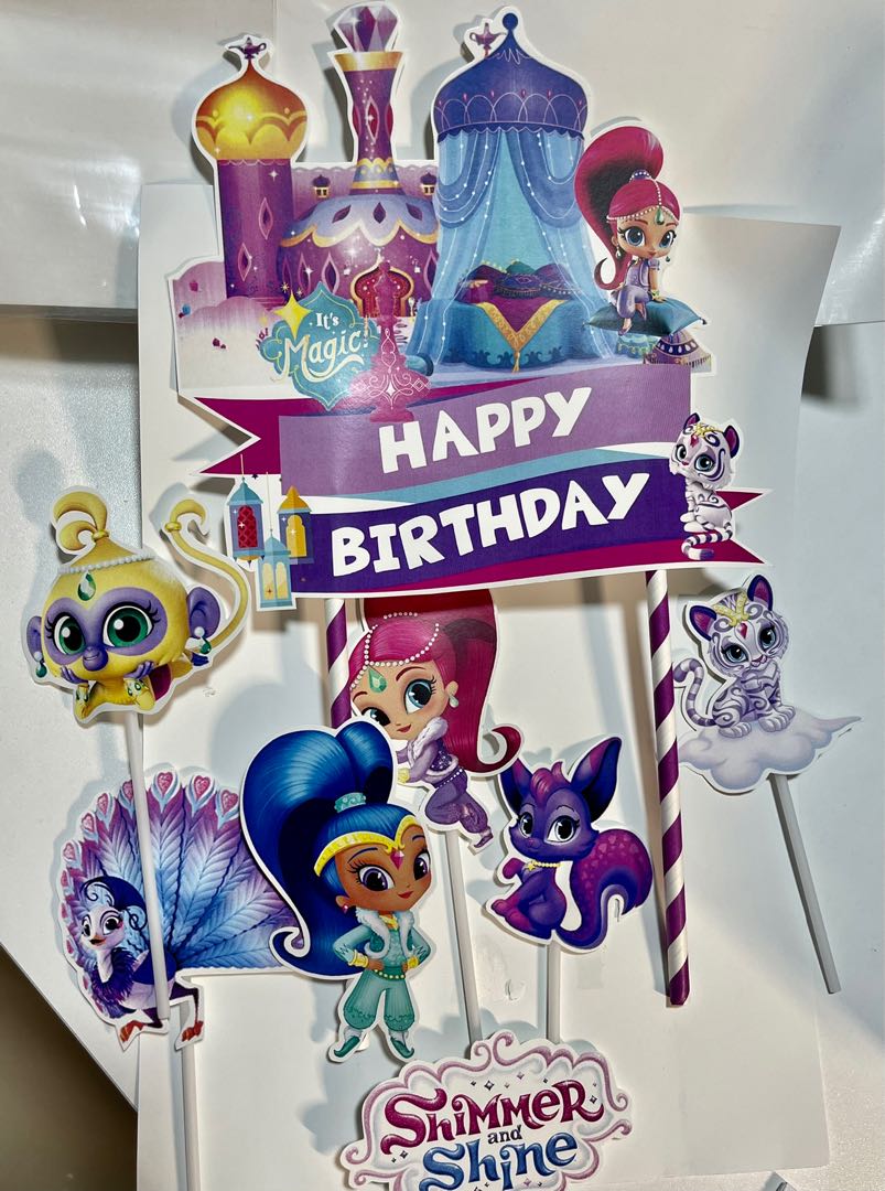 Cake Topper : Shimmer and Shine, Hobbies & Toys, Stationery & Craft ...