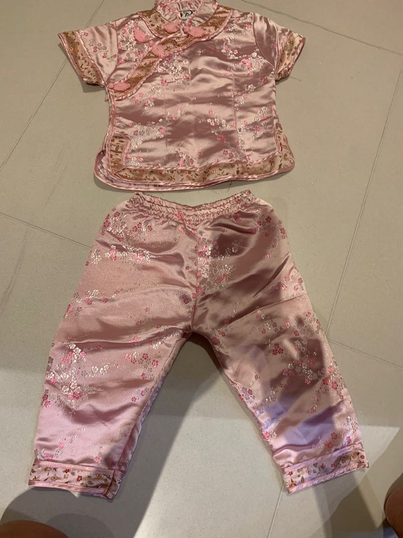CNY pink costume, Babies & Kids, Babies & Kids Fashion on Carousell
