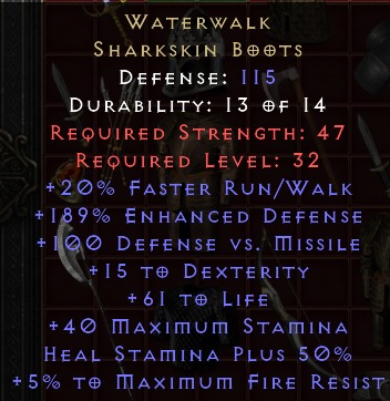 D2R | Diablo 2 Resurrected WaterWalk 189 ED Boot, Video Gaming, Gaming ...