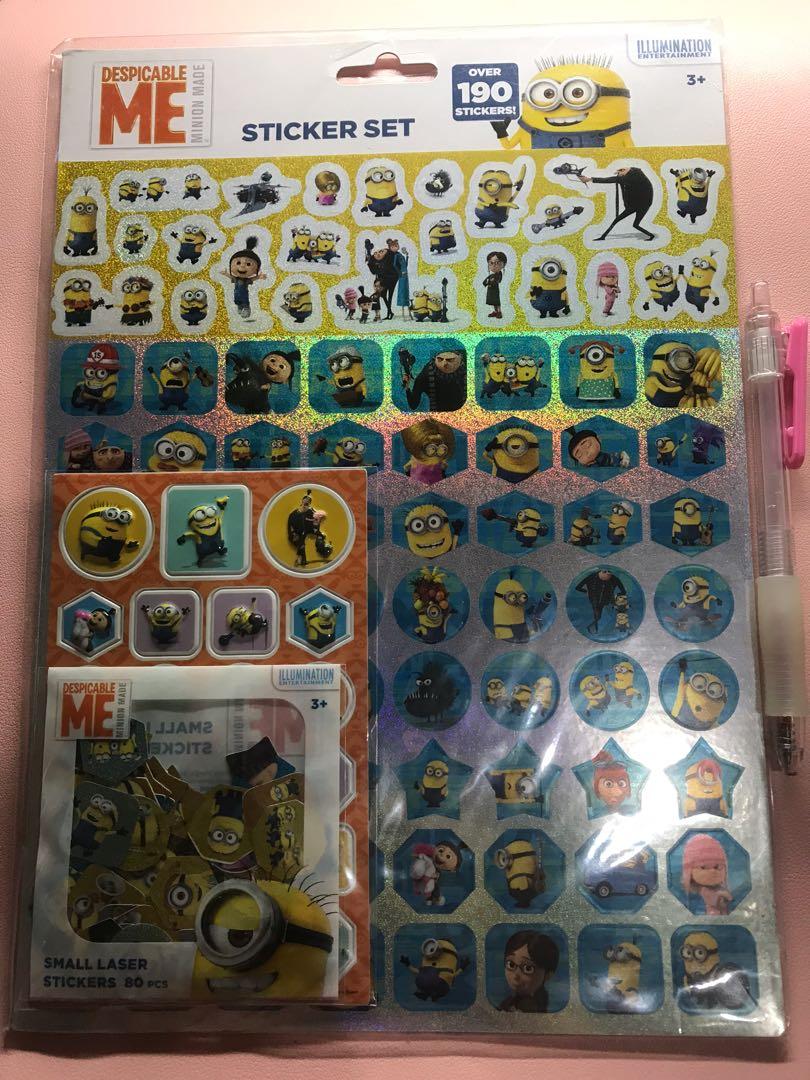 Despicable Me Sticker Set, Hobbies & Toys, Stationary & Craft, Other ...