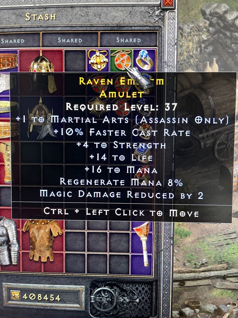 Diablo 2 Resurrected D2R Assassin Crafted Amulet, Video Gaming, Gaming ...