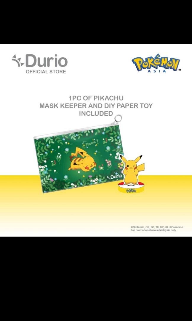 Durio 4 ply Pikachu Surgical Mask, Health & Nutrition, Face Masks ...