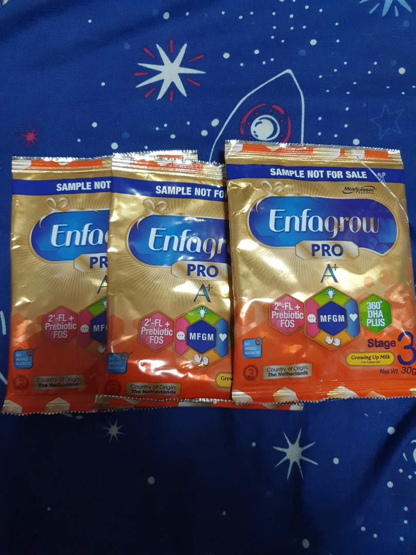 Enfagrow Pro A+ Stage 3 sample sachets, Babies & Kids, Nursing ...