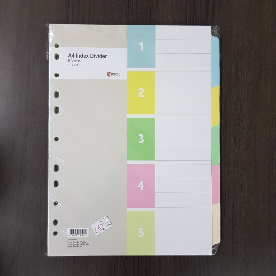 File Divider, Hobbies & Toys, Stationery & Craft, Stationery & School ...