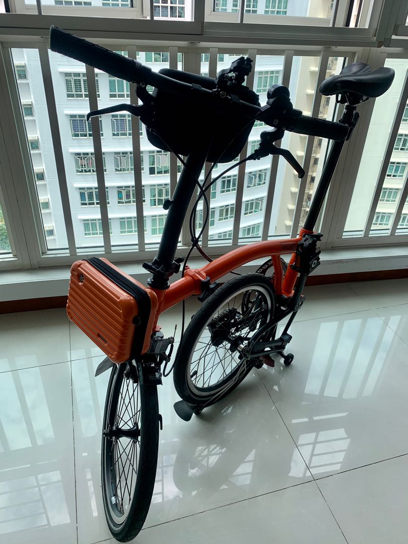 Folding Bike Bag HARDCASE Front Block for Brompton, Sports Equipment, Bicycles & Parts, Bicycles ...