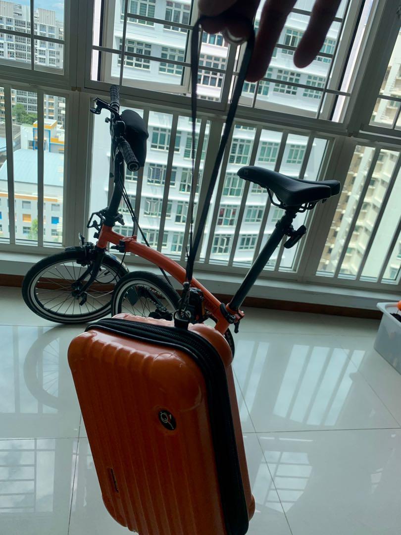 Folding Bike Bag HARDCASE Front Block for Brompton, Sports Equipment, Bicycles & Parts, Bicycles ...