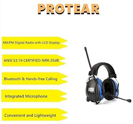 Free Delivery - PROTEAR Digital Radio Ear Muffs, Bluetooth AM FM Radio ...