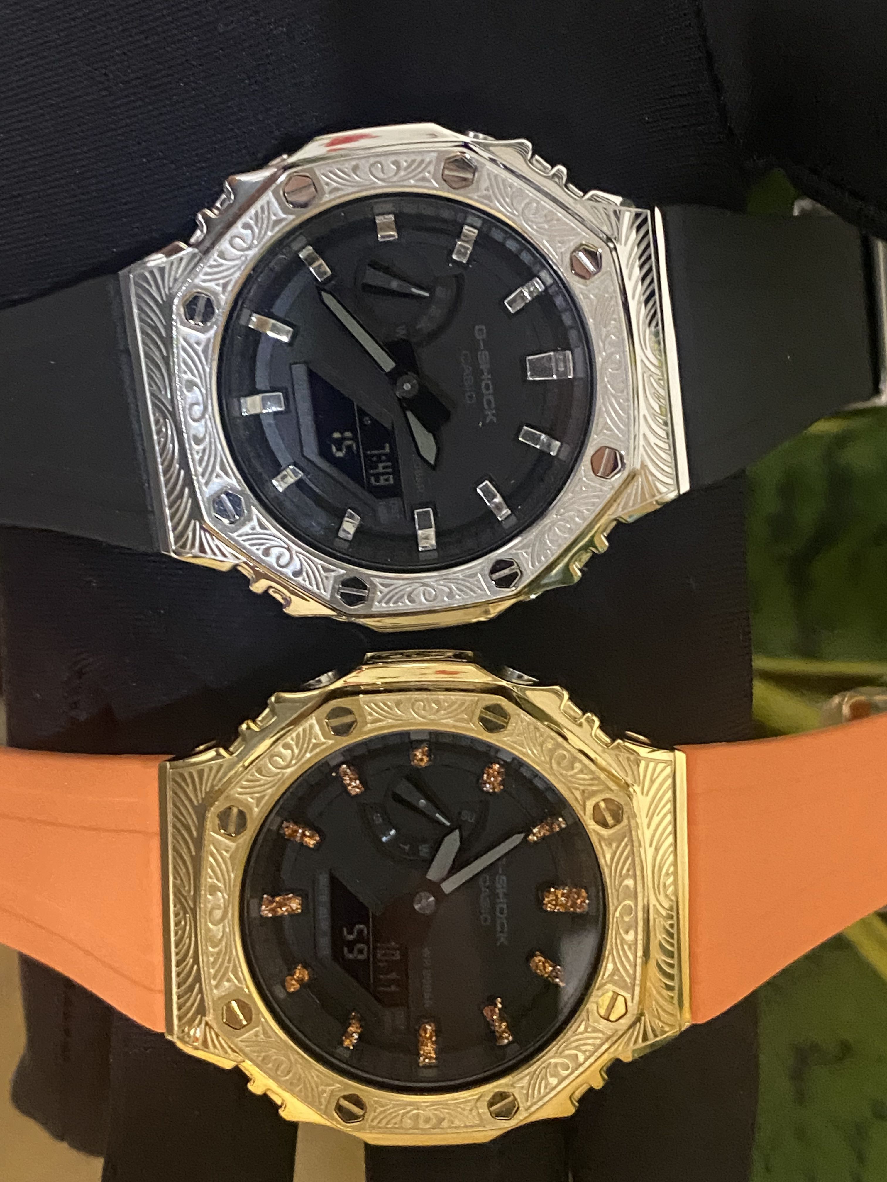 Ga2100 ga2110 gm2100 ga-2100 gm-2100 custom case and strap mod, Women's ...