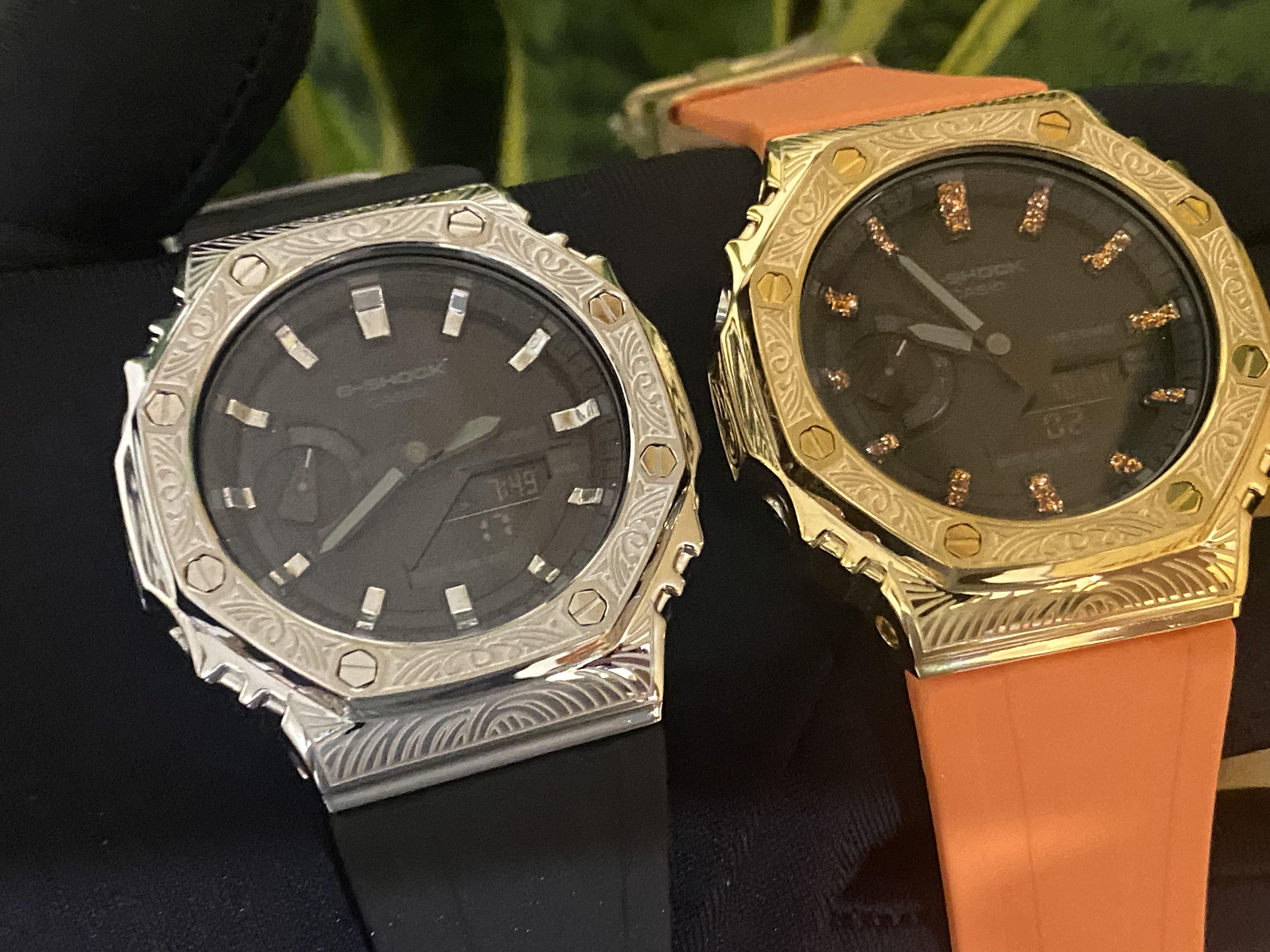 Ga2100 ga2110 gm2100 ga-2100 gm-2100 custom case and strap mod, Women's ...