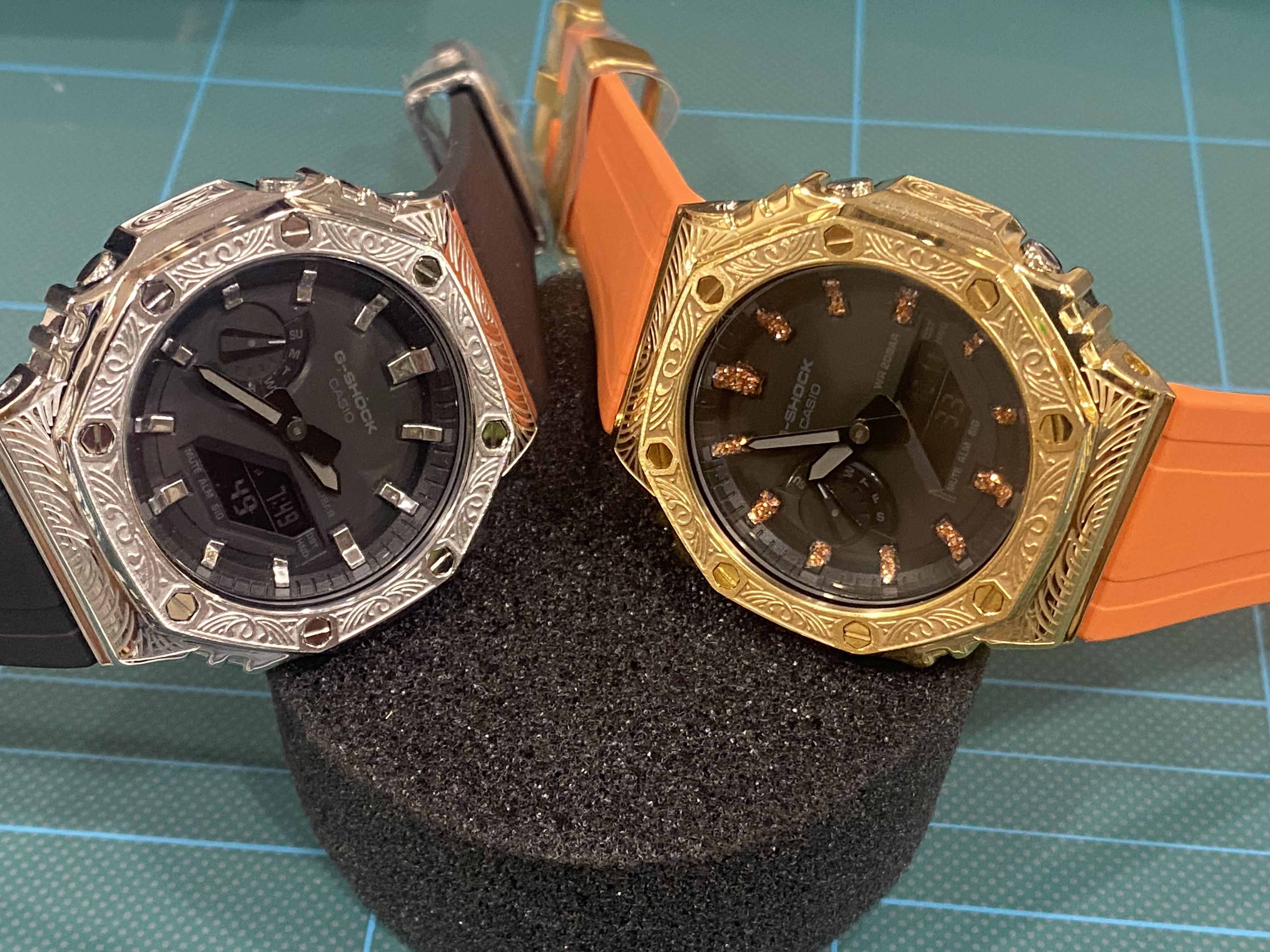 Ga2100 ga2110 gm2100 ga-2100 gm-2100 custom case and strap mod, Women's ...