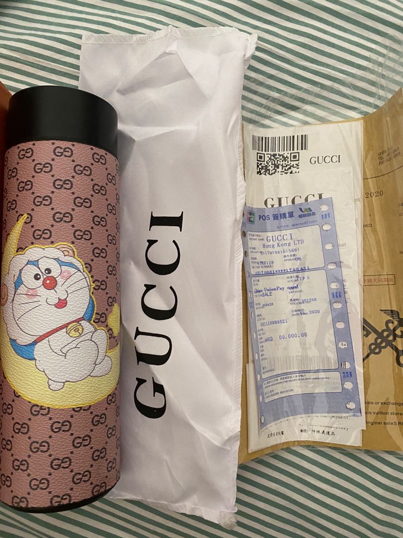 Gucci thermal bottle (Doraemon), Furniture & Home Living, Kitchenware ...