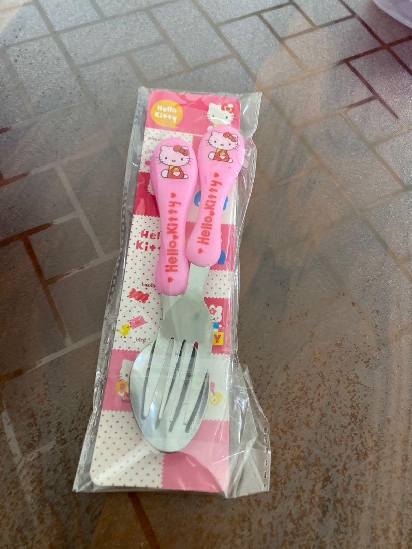 Hello Kitty Kids Fork and Spoon, Babies & Kids, Baby Nursery & Kids ...