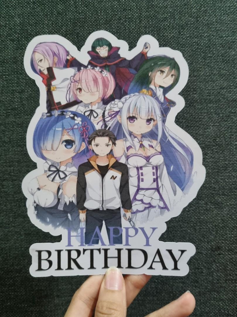 JAPANESE ANIME CUSTOMISE CAKE TOPPER DEMON SLAYER NARUTO ONE PIECE RE ...